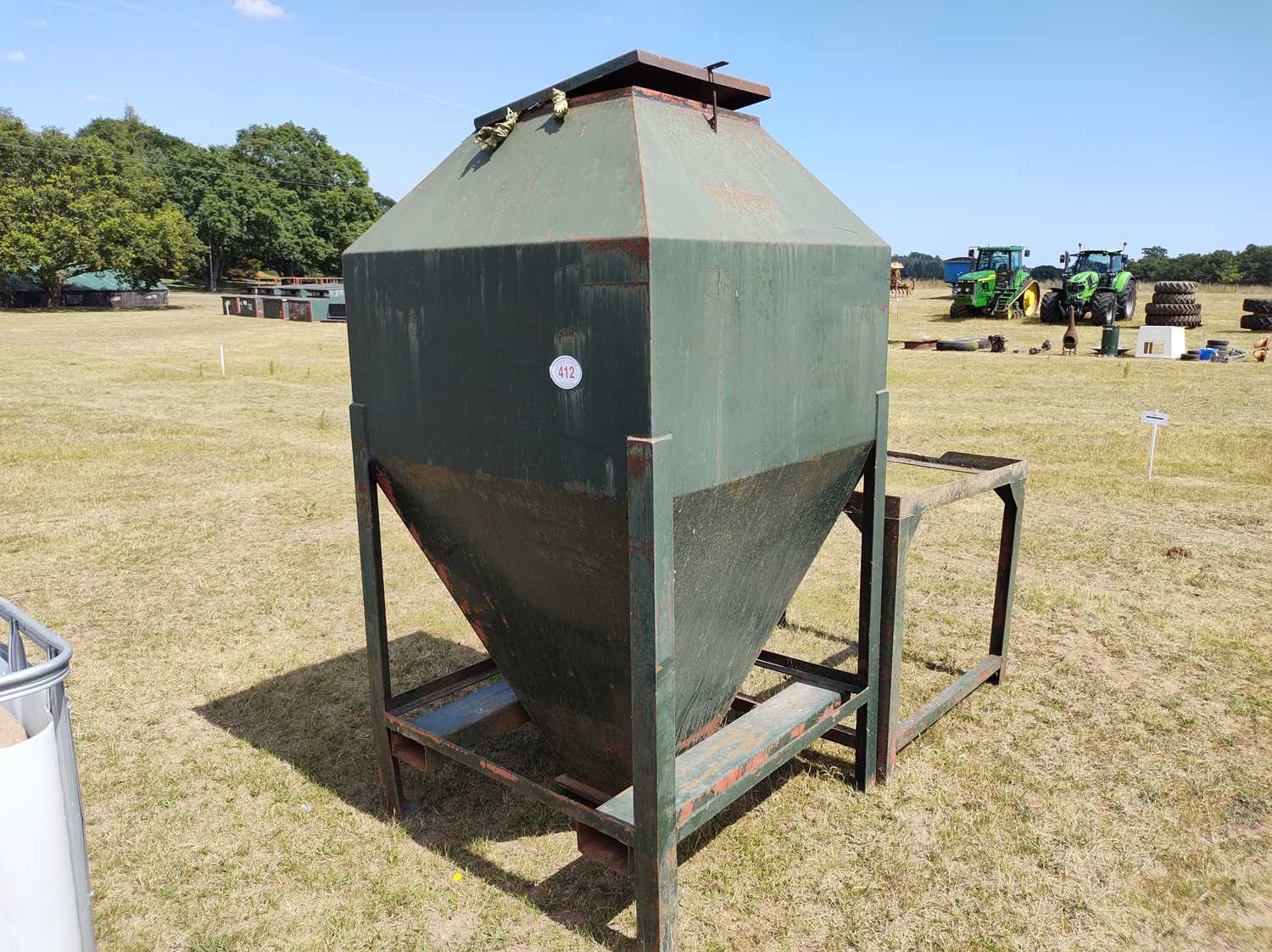 Lot 412 - 1t Toke Bin / Hopper and Stand