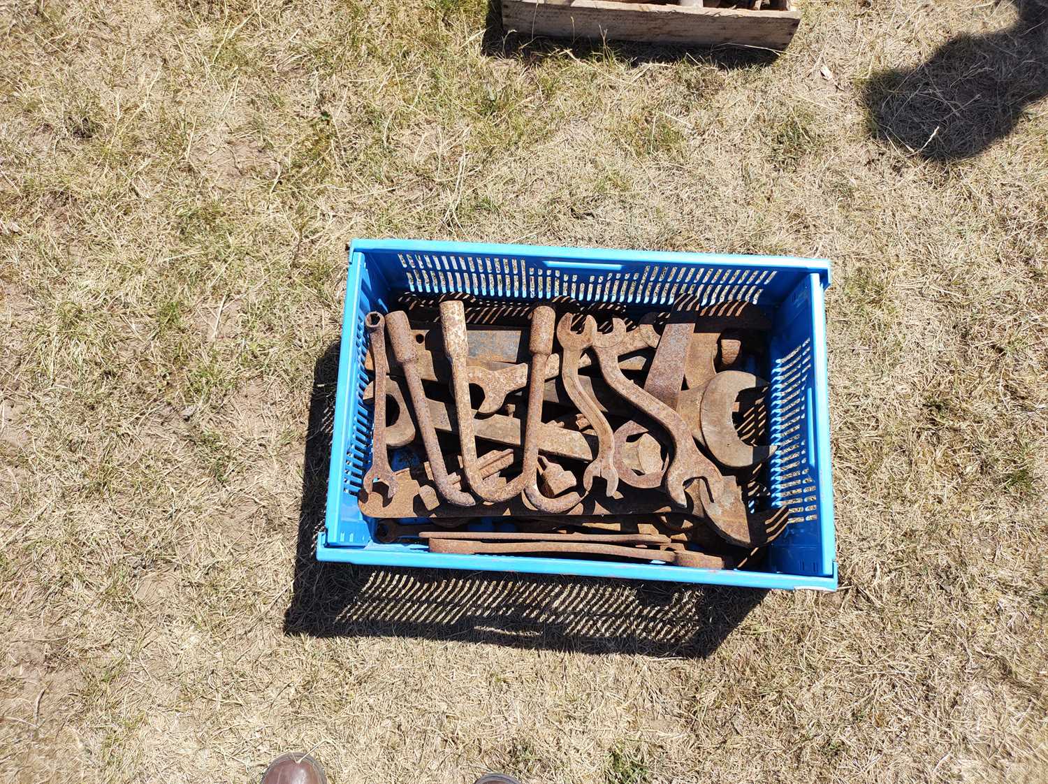 Lot 167 - Crate of Cast Iron Spanners (Fordson and