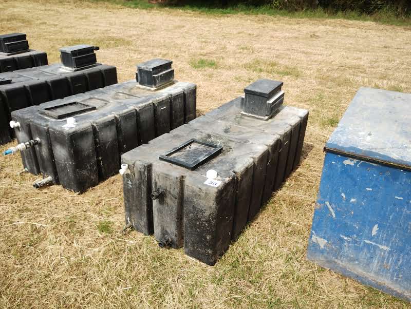 Lot 39 - Header Tank with Ball Valves. Approx 500