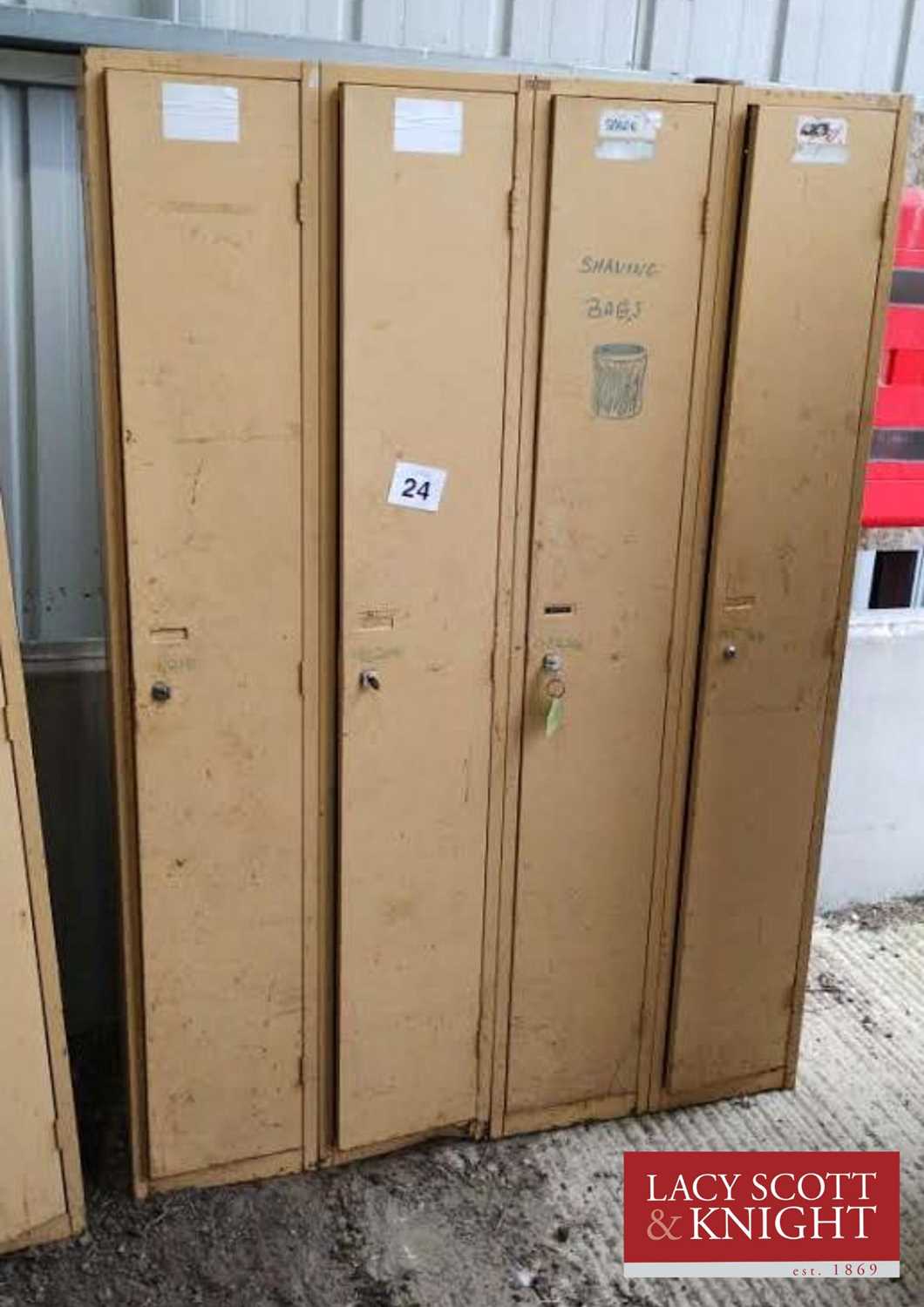 Lot 24 - Set of 4 Lockers (No keys) (Located in Euston,