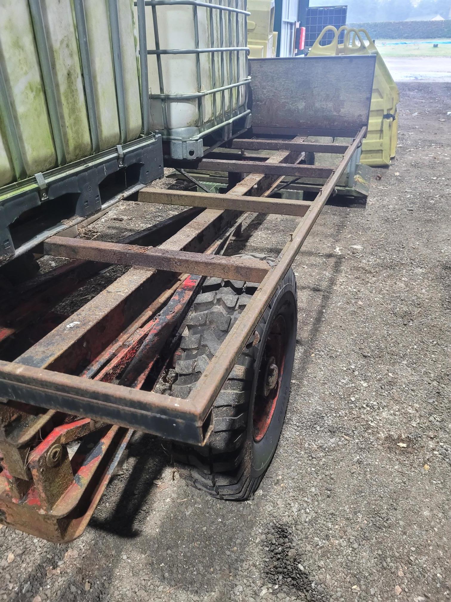 Lot 9 - W.Wheatley Tipping Trailer. Rolling chassis.