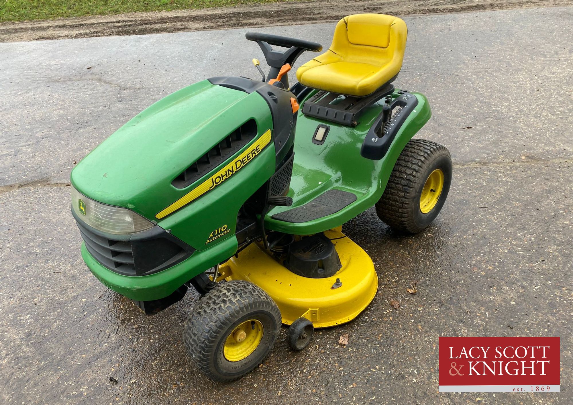 Lot 199 - John Deere X110 Lawn Mower. 700 Hours. New