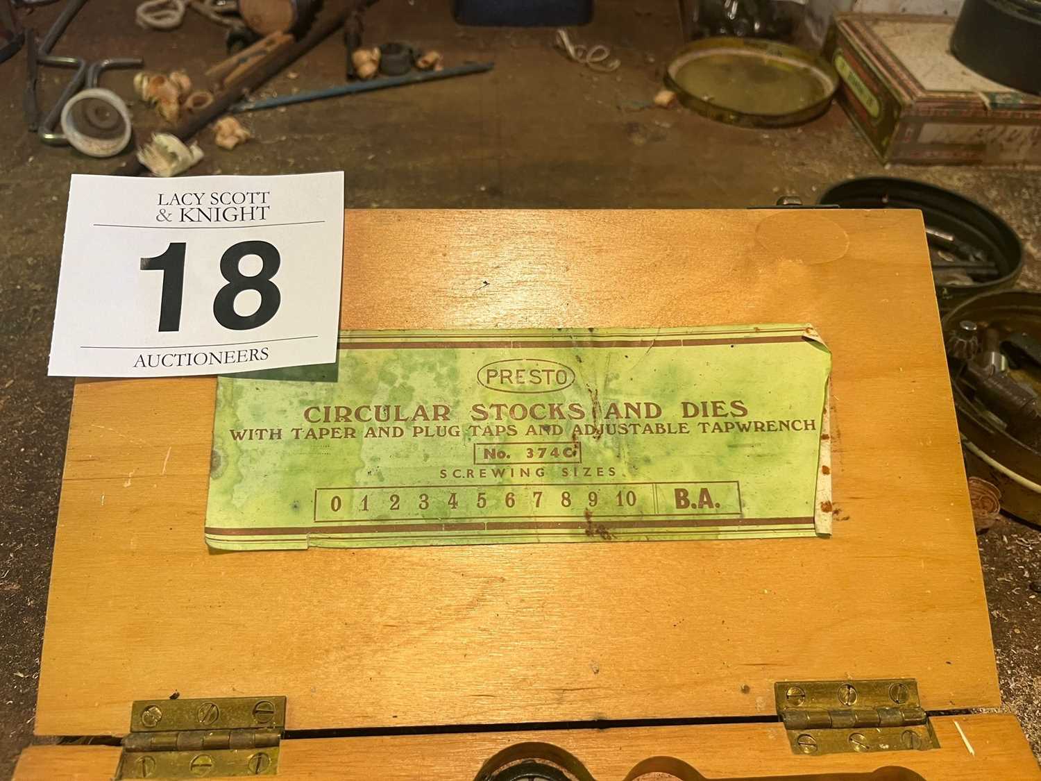 Lot 18 - Presto Circular Stocks and Dies Set (Based in