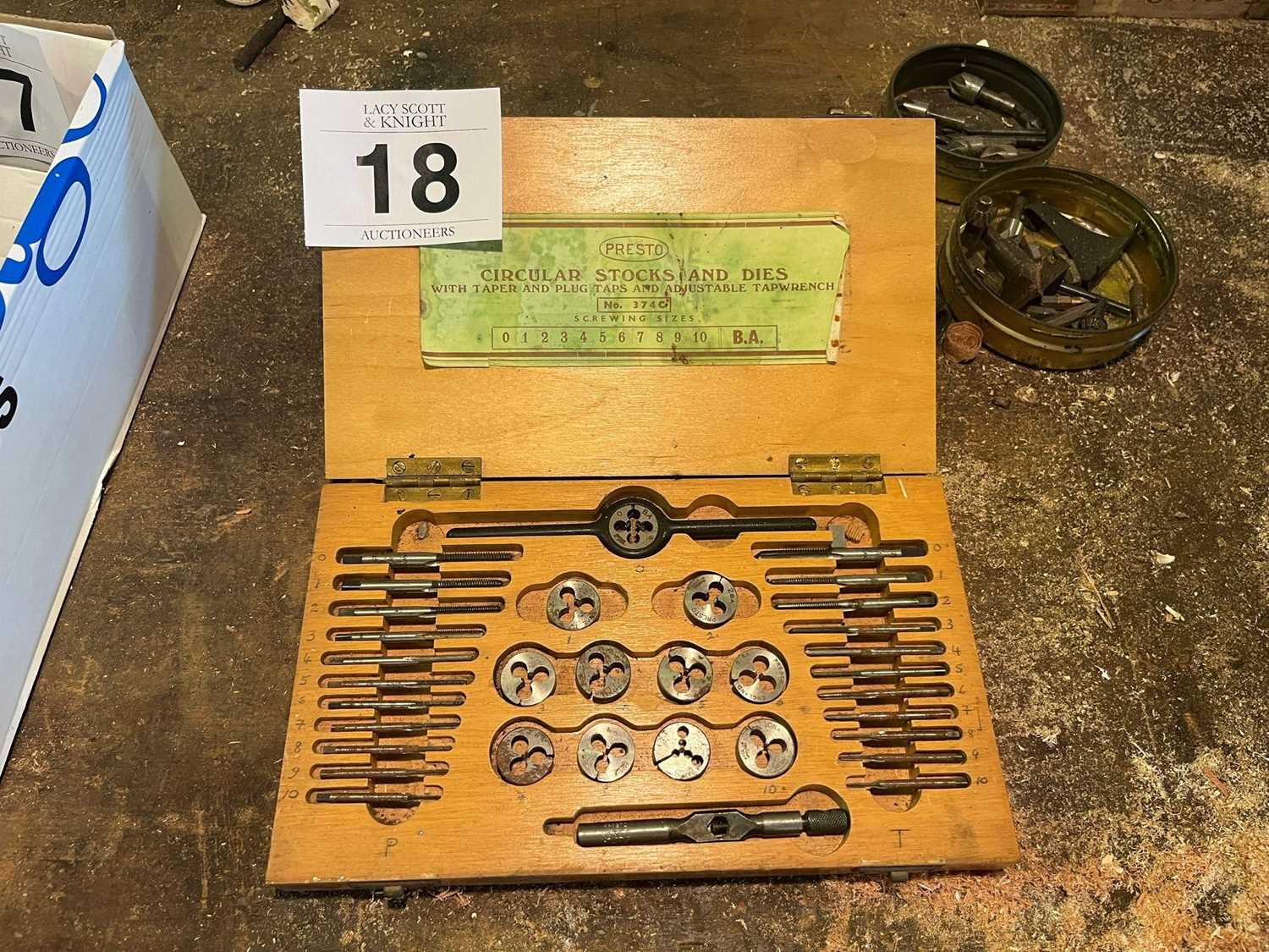 Lot 18 - Presto Circular Stocks and Dies Set (Based in